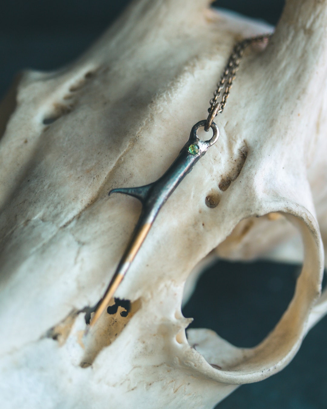 Thorn and Tsavorite Pendant: Symbol of Beauty and Vitality - Etsy