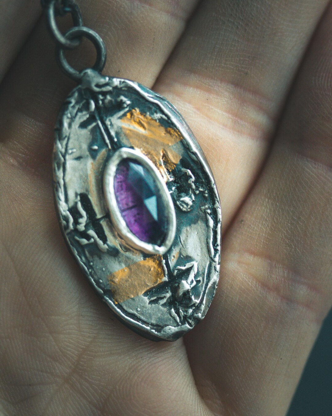 Nordic Talisman Rose-cut Amethyst Amulet: A Gateway to Ancestral Wisdom ...