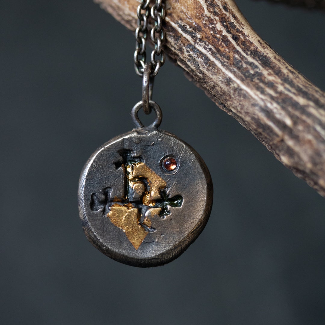 Lilith Charm With Almandine Garnet - Etsy