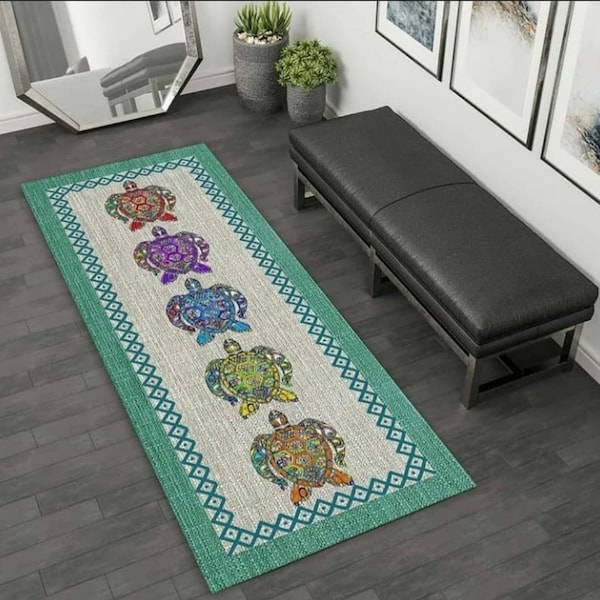 Turtle Runner Rug - Etsy