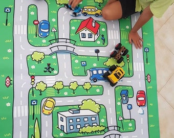 Kids Play Rug / Road Rug / Washable Activity Rug / Nursery Mat | Etsy