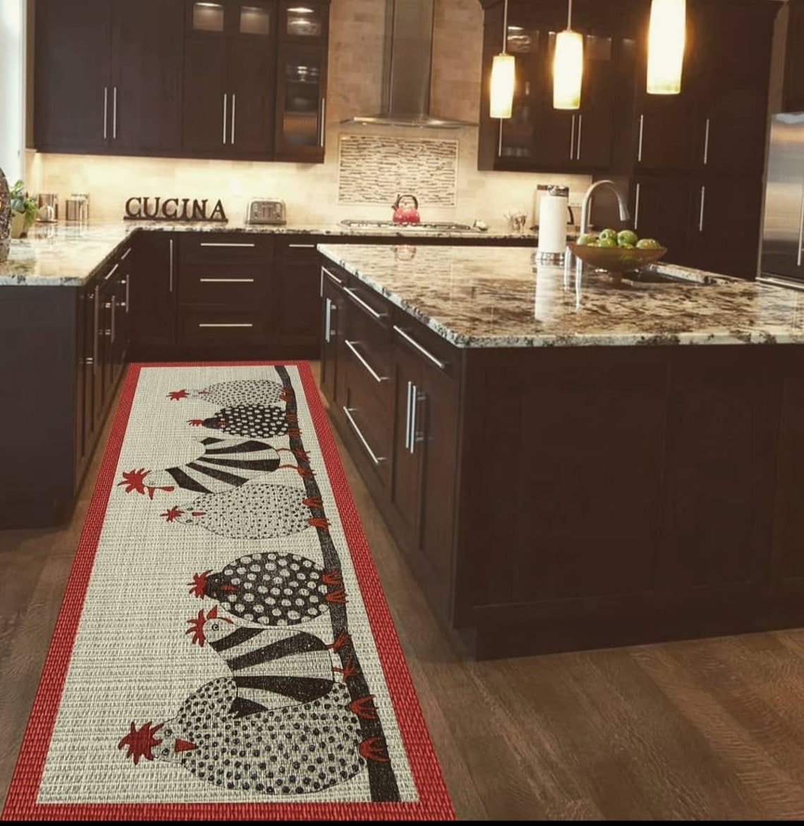 Chicken Decor Kitchen Dining Room Runner Rug / Mat Non-skid - Etsy