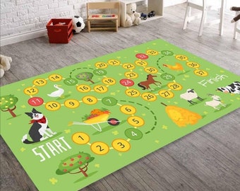 Kids Play Rug / Road Rug / Washable Activity Rug / Nursery Mat | Etsy