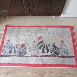 Chicken Decor Kitchen Dining Room Runner Rug / Mat Non-skid Machine ...
