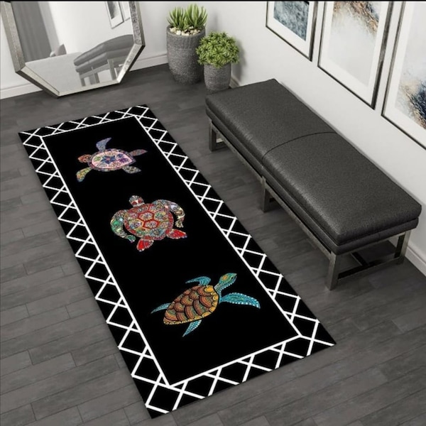 Turtle Runner Rug - Etsy