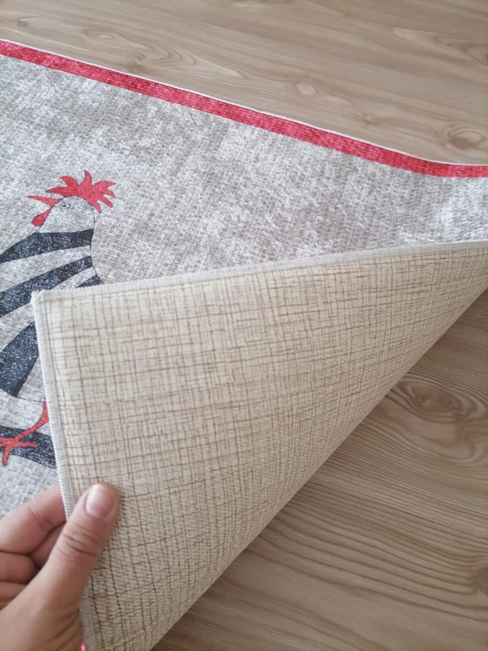 Chicken Decor Kitchen Dining Room Runner Rug / Mat Non-skid Machine ...