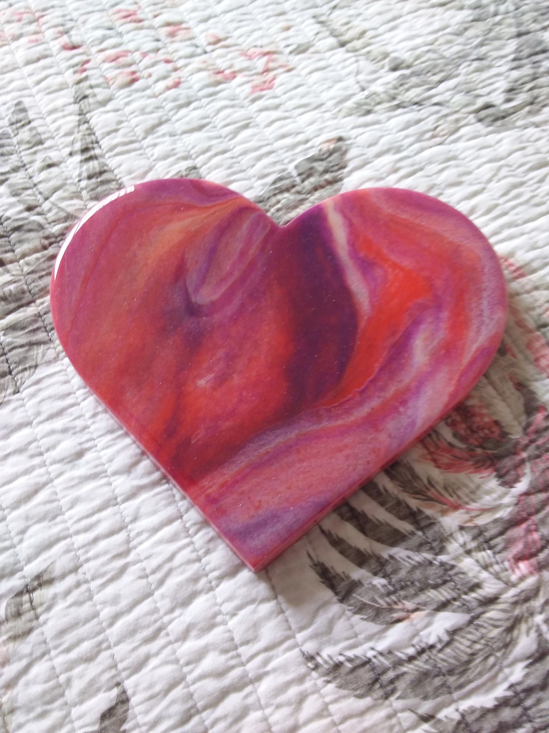 9" Epoxy Resin Heart - Etsy
