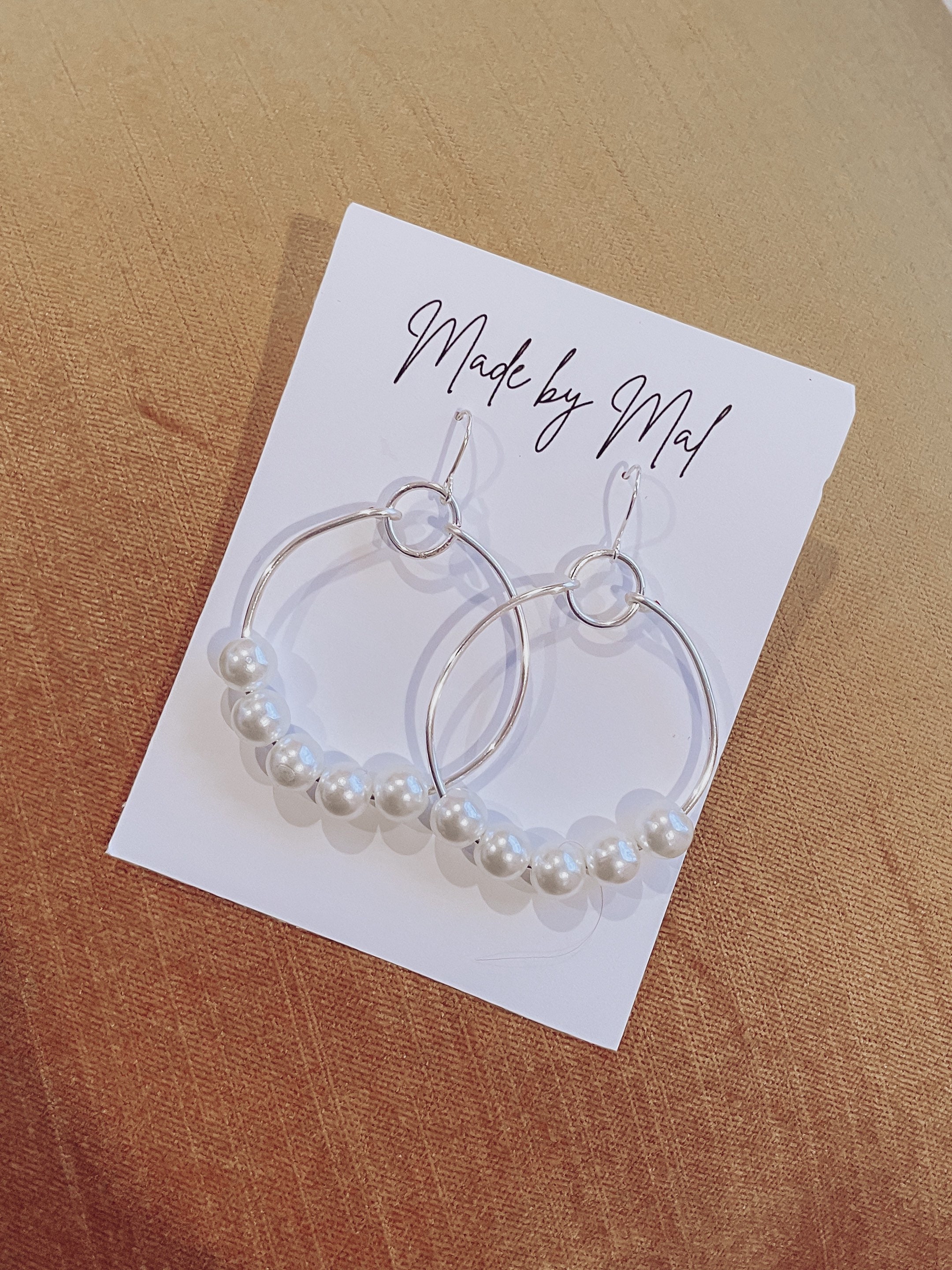 Pearl Mini Hoop Earrings - Etsy