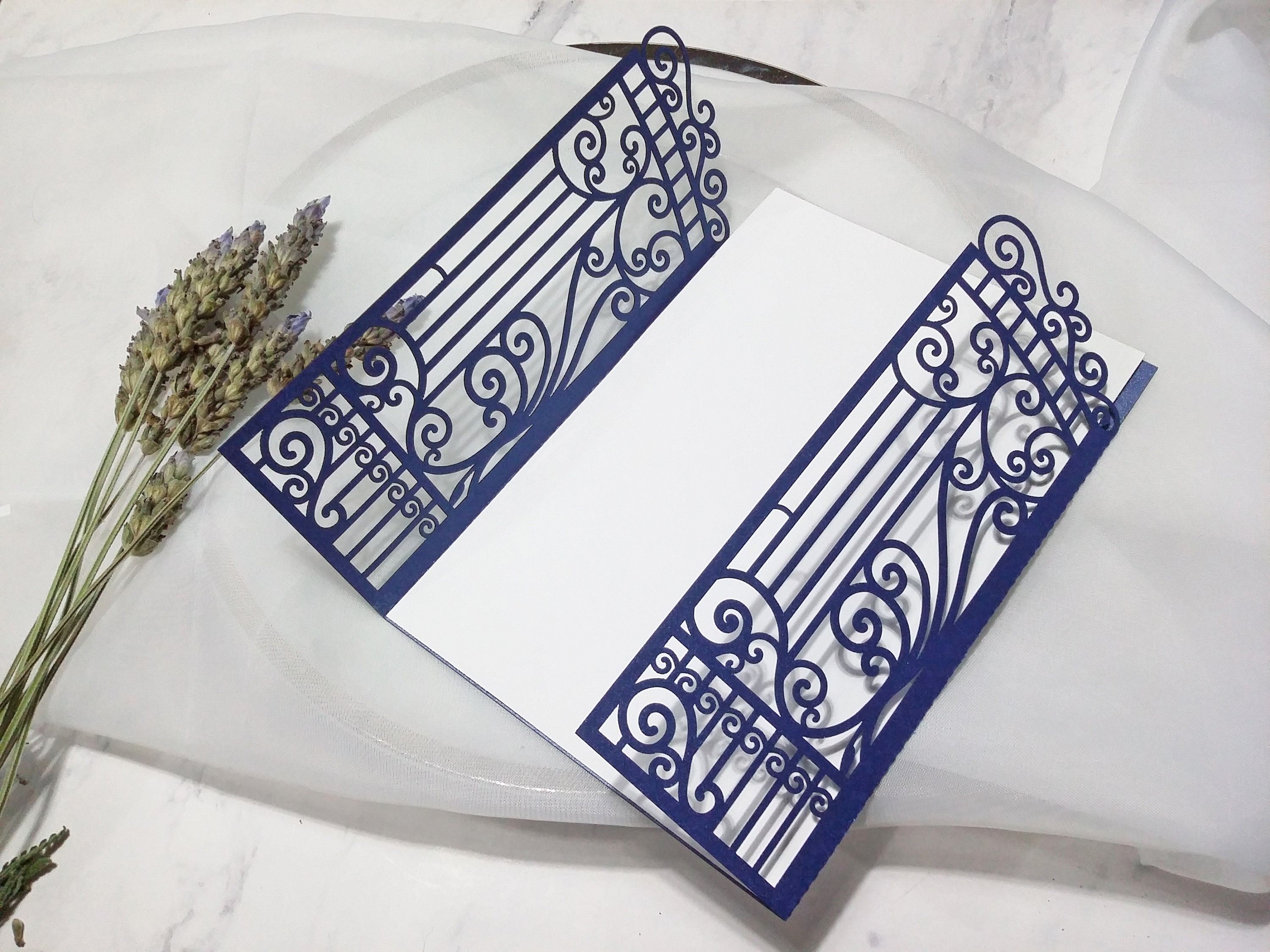 DIY LUXURY Invite Laser Cut Gates Wedding Invitation Ornamental ...