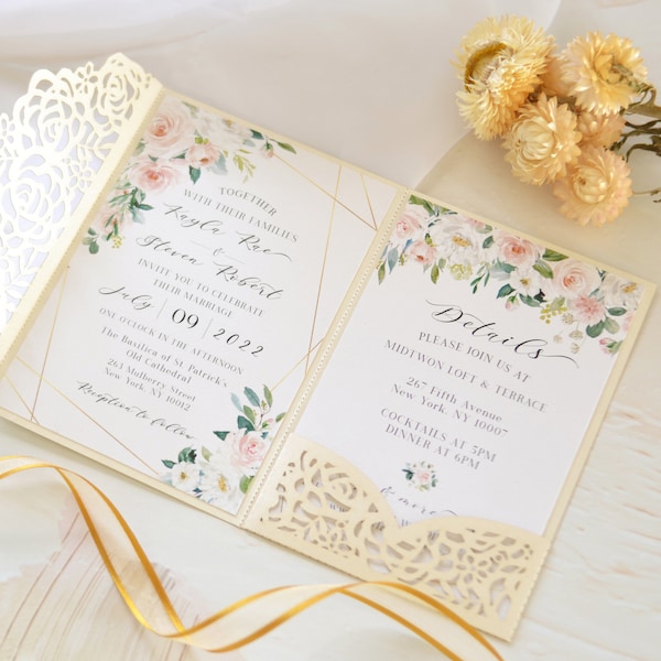 Trifold Invitations - Etsy