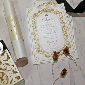 Scroll Wedding Invitations. Scroll Invitation Quinceanera. Laser Cut ...