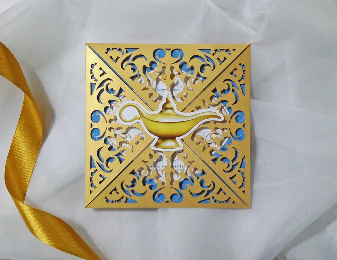 Aladdin Invitation Laser Cut. Quinceanera Invitation. Moroccan Laser ...
