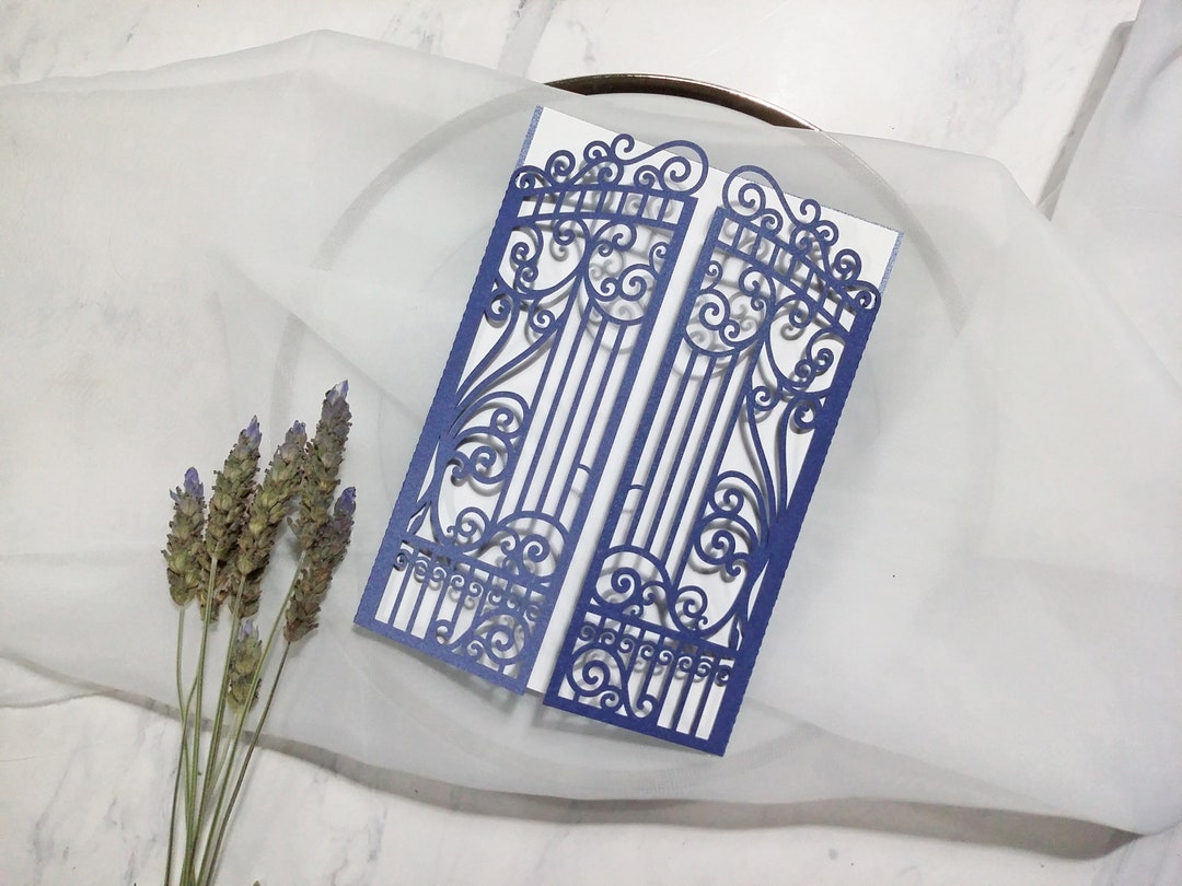 DIY LUXURY Invite Laser Cut Gates Wedding Invitation Ornamental ...