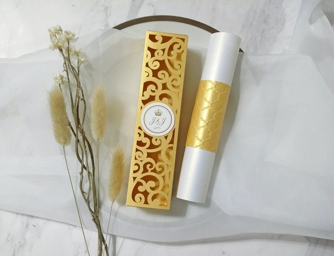 DIY Scroll Invitation. Quinceanera Invitation. Luxury Wedding - Etsy