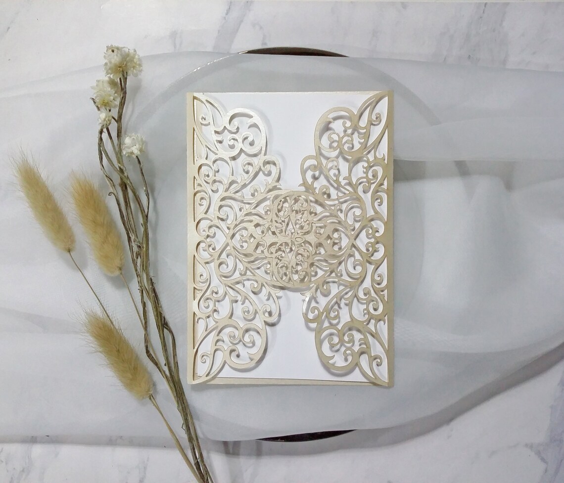 DIY Luxury Intricate Lace Laser Cut Envelope. Laser Cut Cover. - Etsy