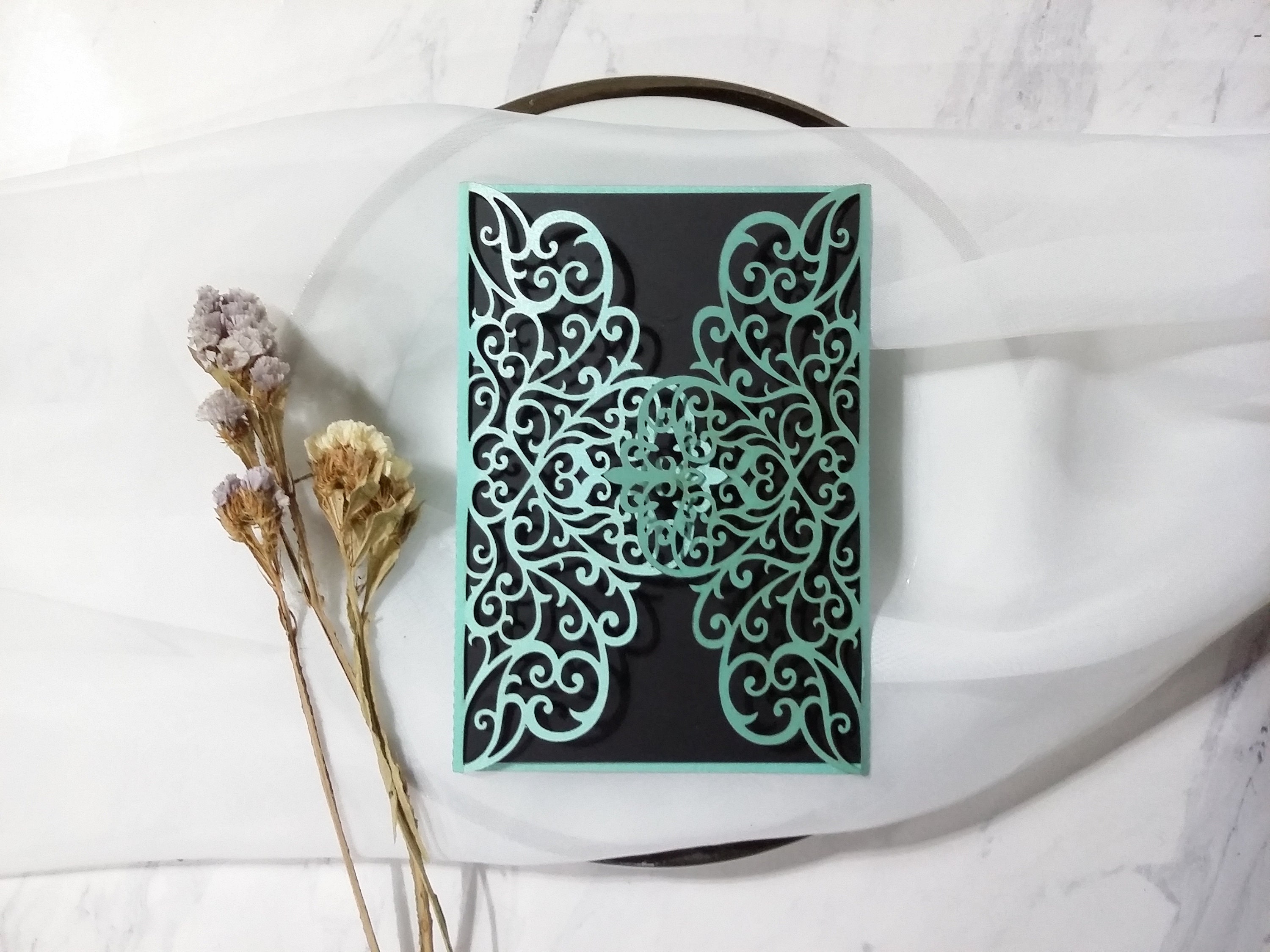 DIY Luxury Intricate Lace Laser Cut Envelope. Laser Cut Cover. - Etsy