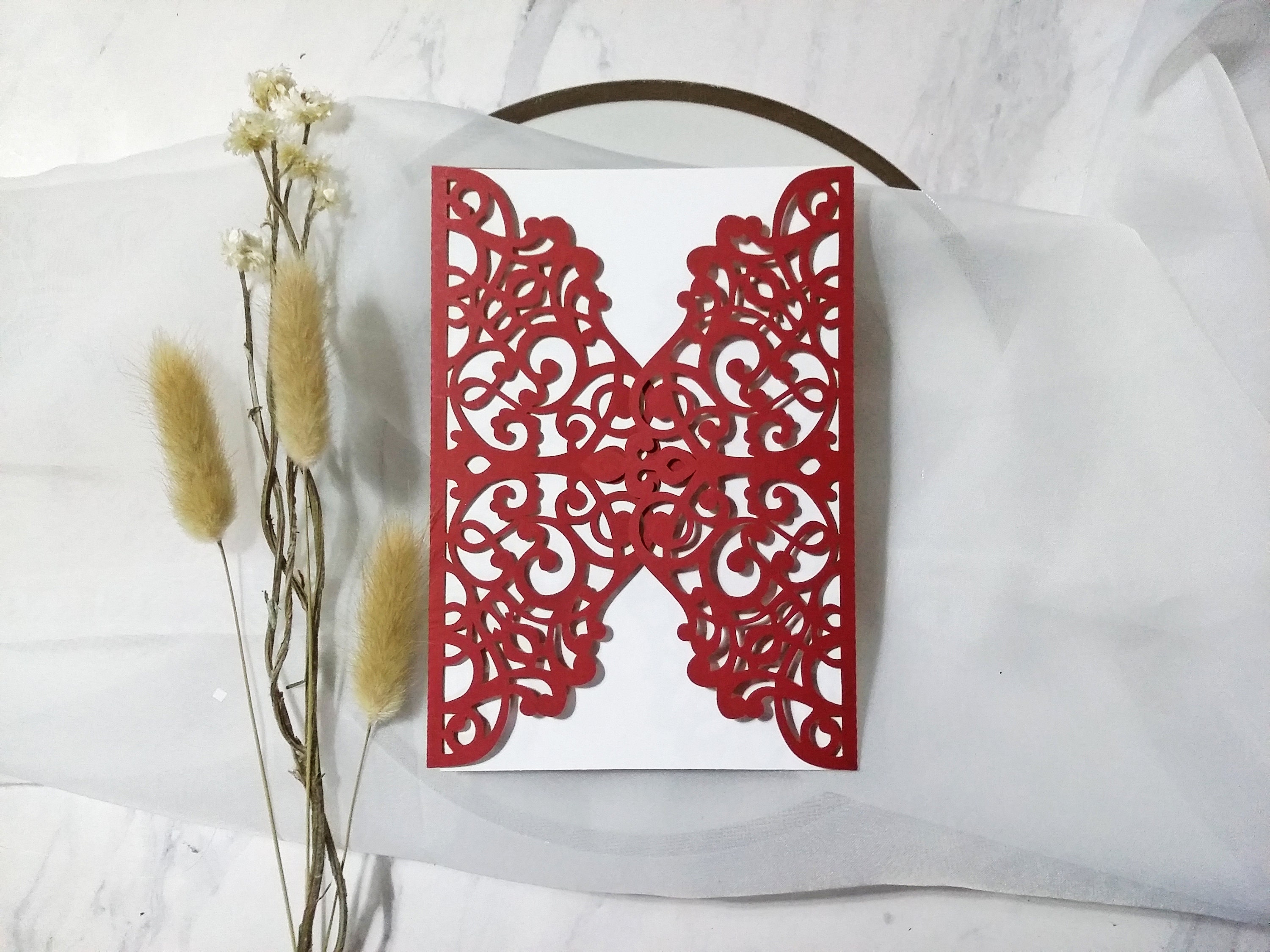 DIY Luxury Intricate Lace Laser Cut Envelope. Laser Cut Cover. Royal ...