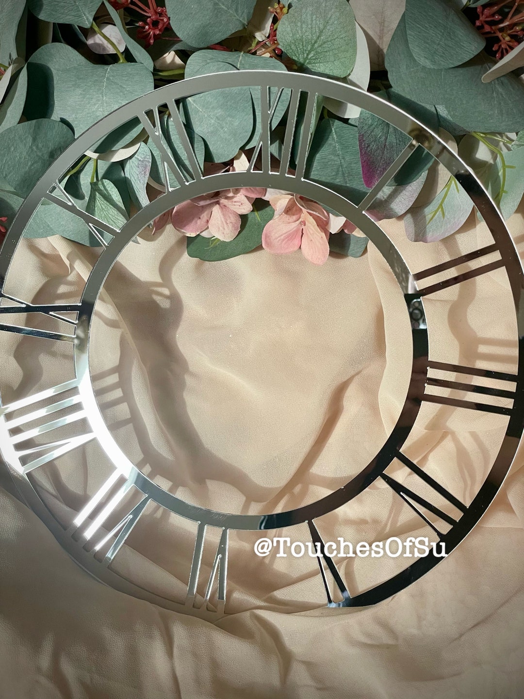 Round Acrylic Clock Face in Silver Mirrored for Resin Art,paintings ...