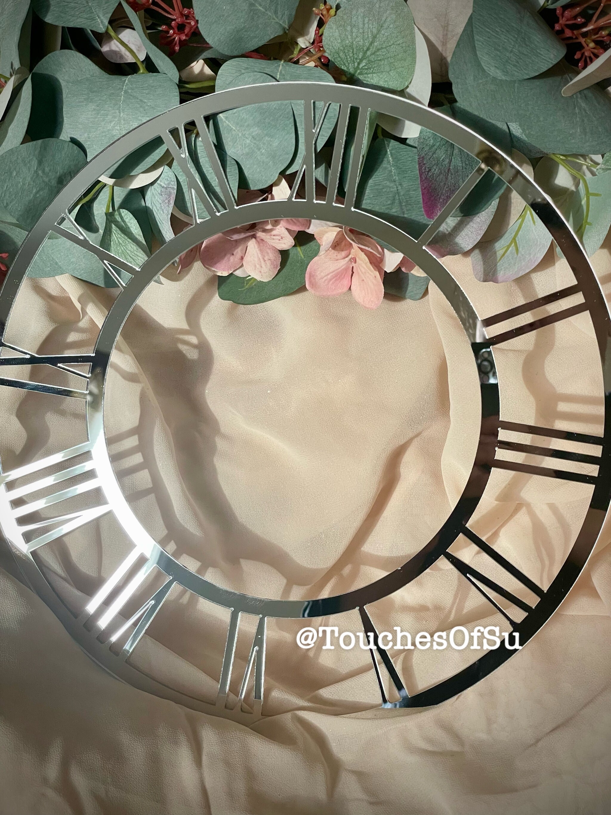 Round Acrylic Clock Face in Silver Mirrored for Resin Art,paintings ...