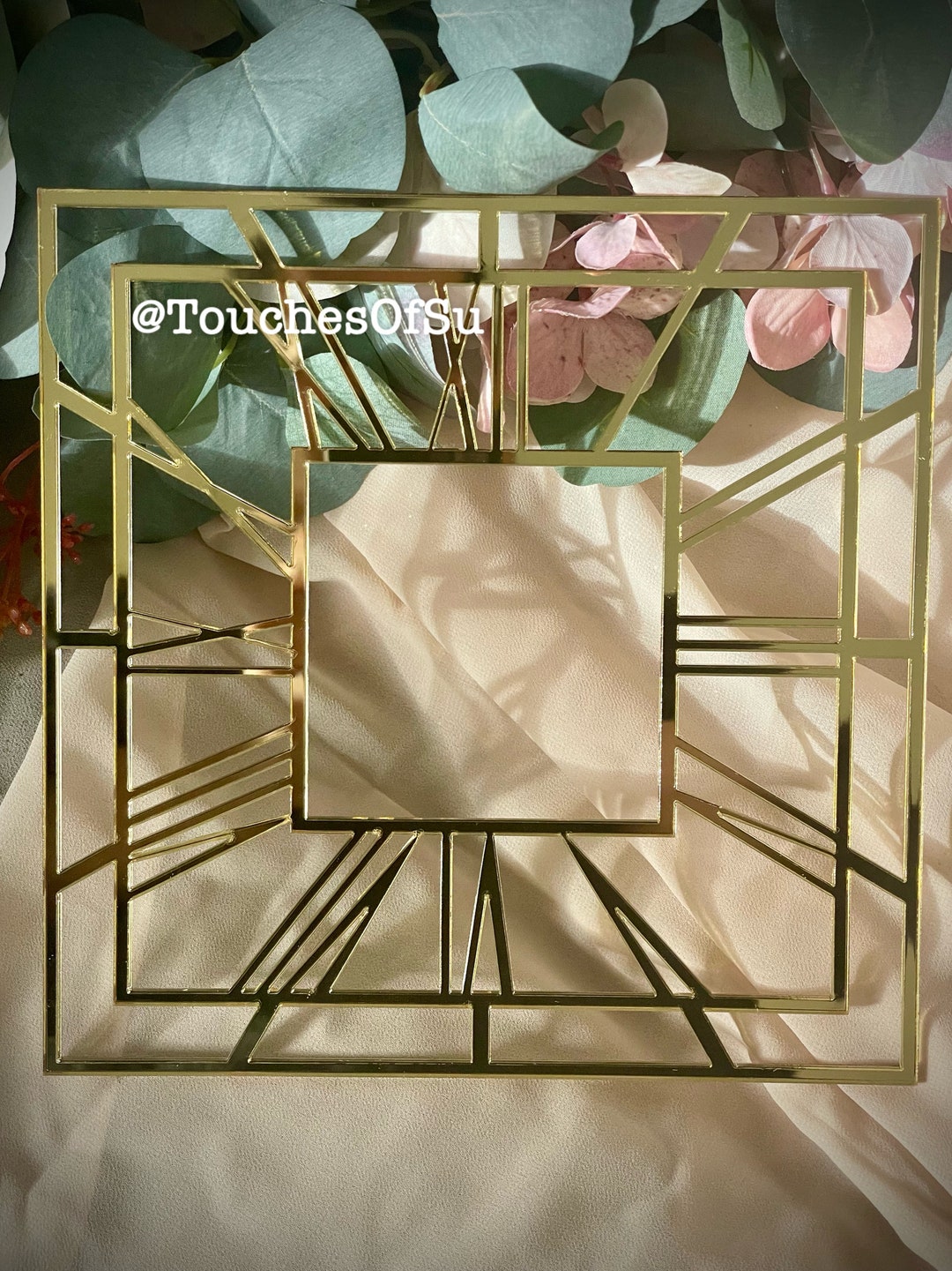 Square Acrylic Clock Face in Gold Mirrored for Resin Art,paintings ...