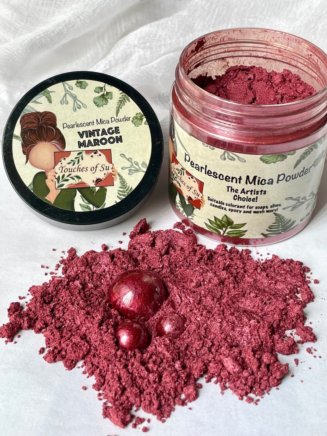Vintage Maroon by Touches of Su Pearlescent Mica Powder the Artists ...