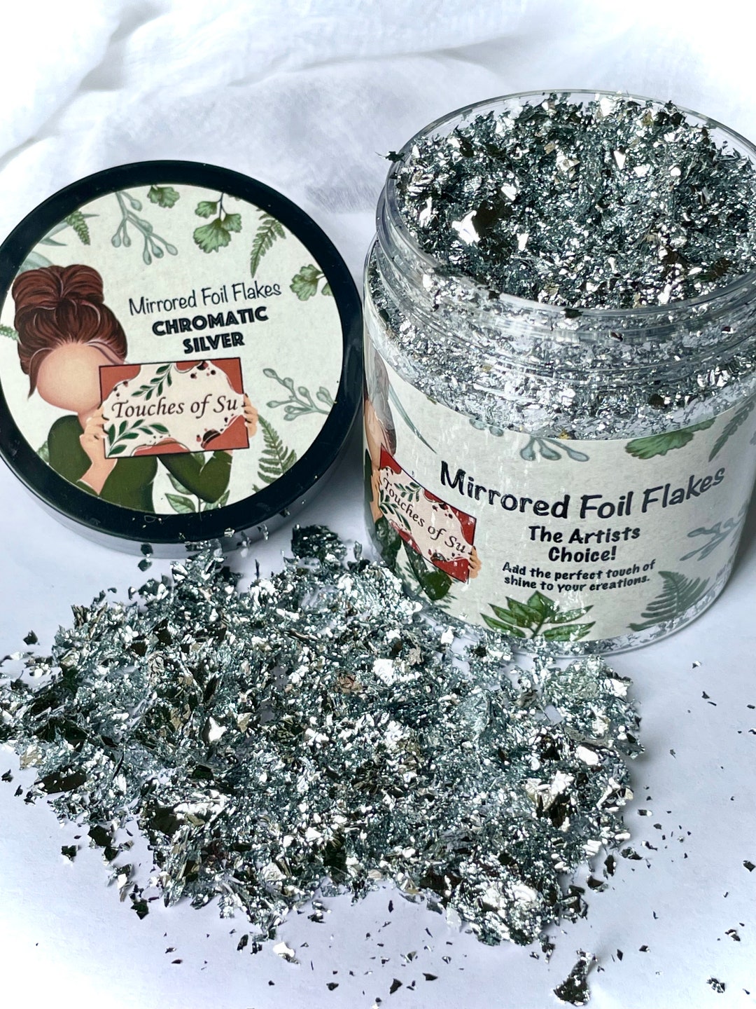 Chromatic Silver Mirrored Foil Flakes by Touches of Su the Artists ...