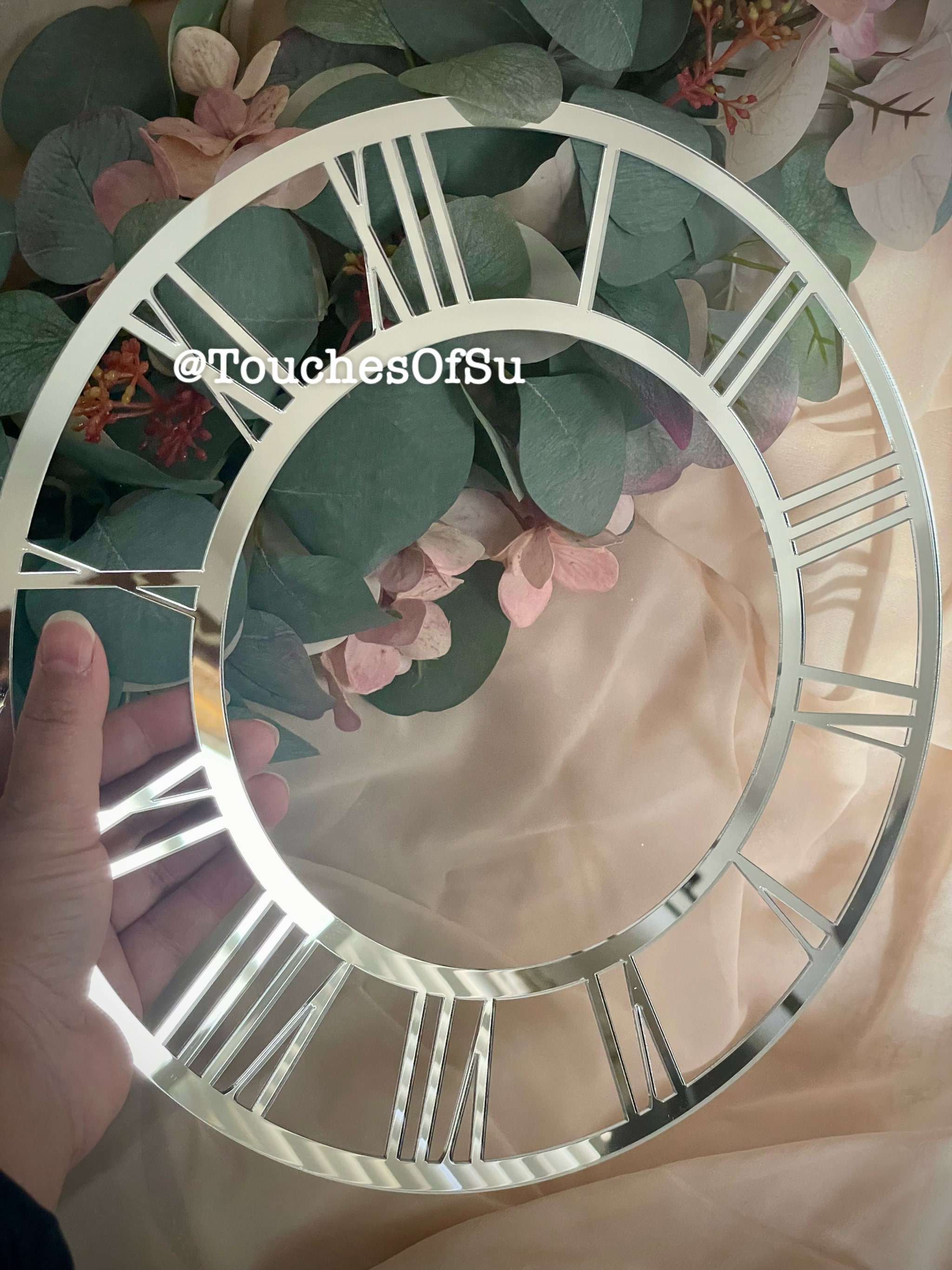 Round Acrylic Clock Face in Silver Mirrored for Resin Art,paintings ...