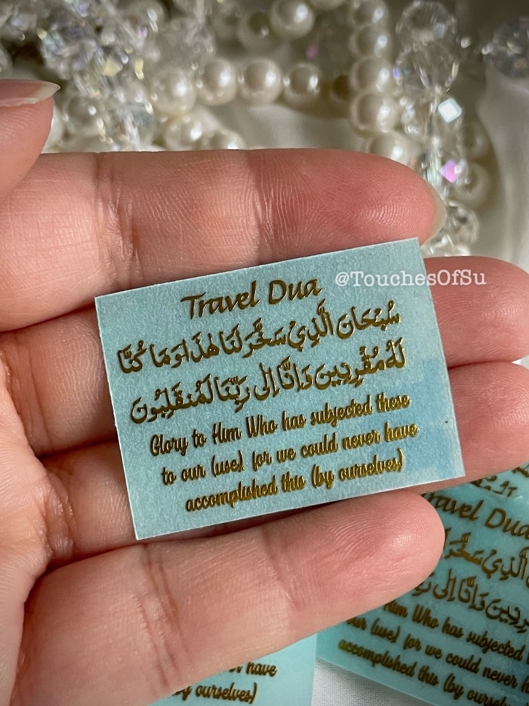 Buy Travel Dua Gold 1in X 1.3in Micro SOFT Metal Sticker for Resin Art ...