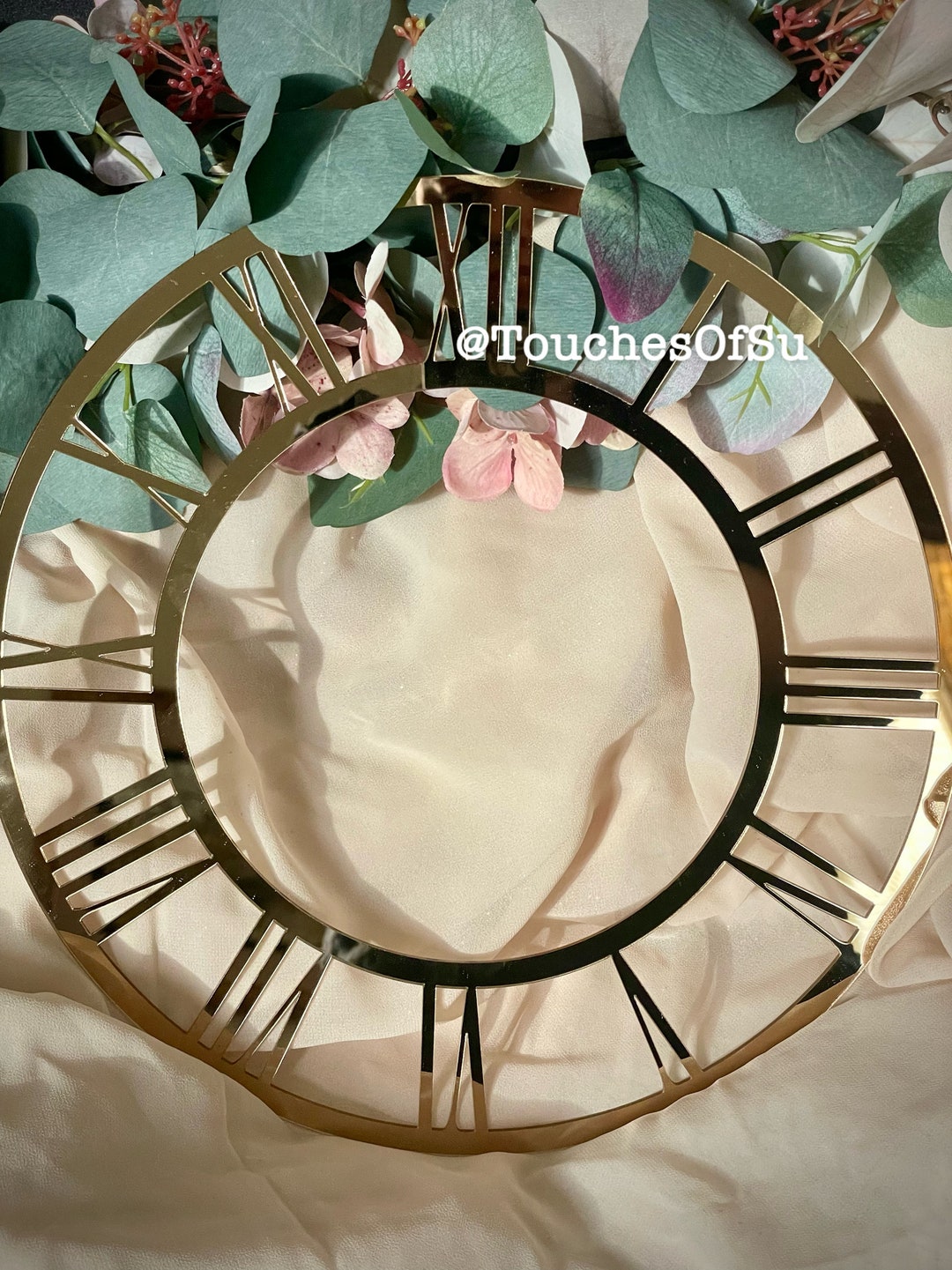 Round Acrylic Clock Face in Bronze Gold Mirrored for Resin Art ...