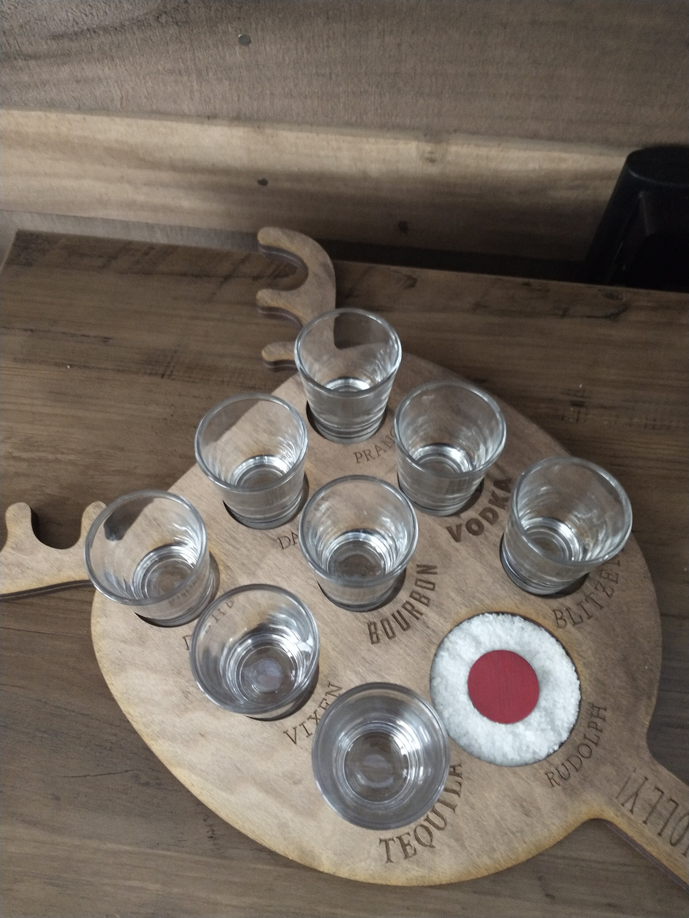 Reindeer Shot Board SVG, Tequila Flight Board, Laser Cut File (digital ...