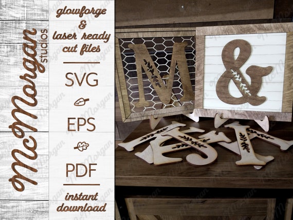 Alphabet SVG File Farmhouse Monogram Letters SVG Farmhouse - Etsy