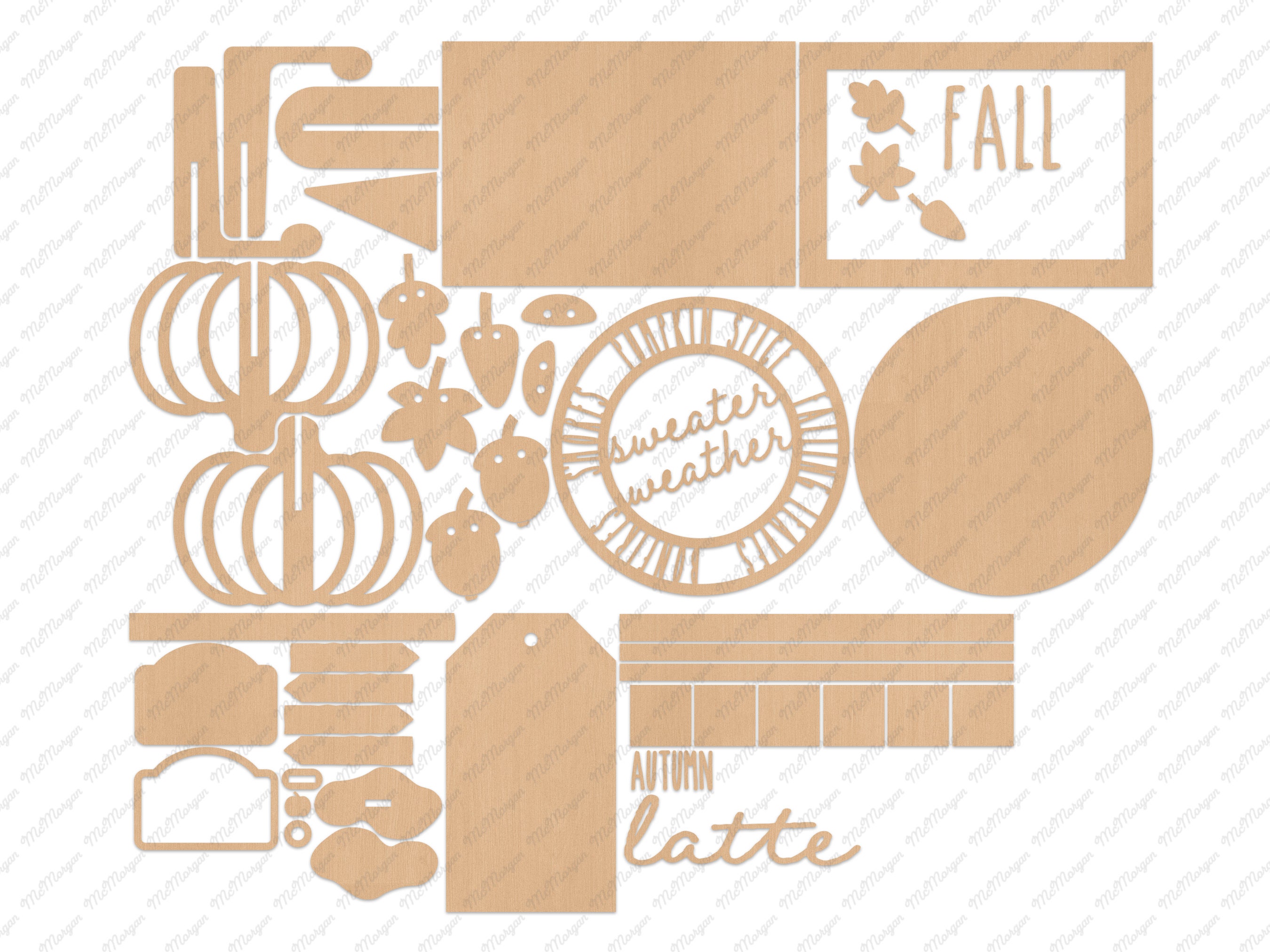 I Love Fall Tier Tray, SVG File, Glowforge Download, Laser Cut File - Etsy