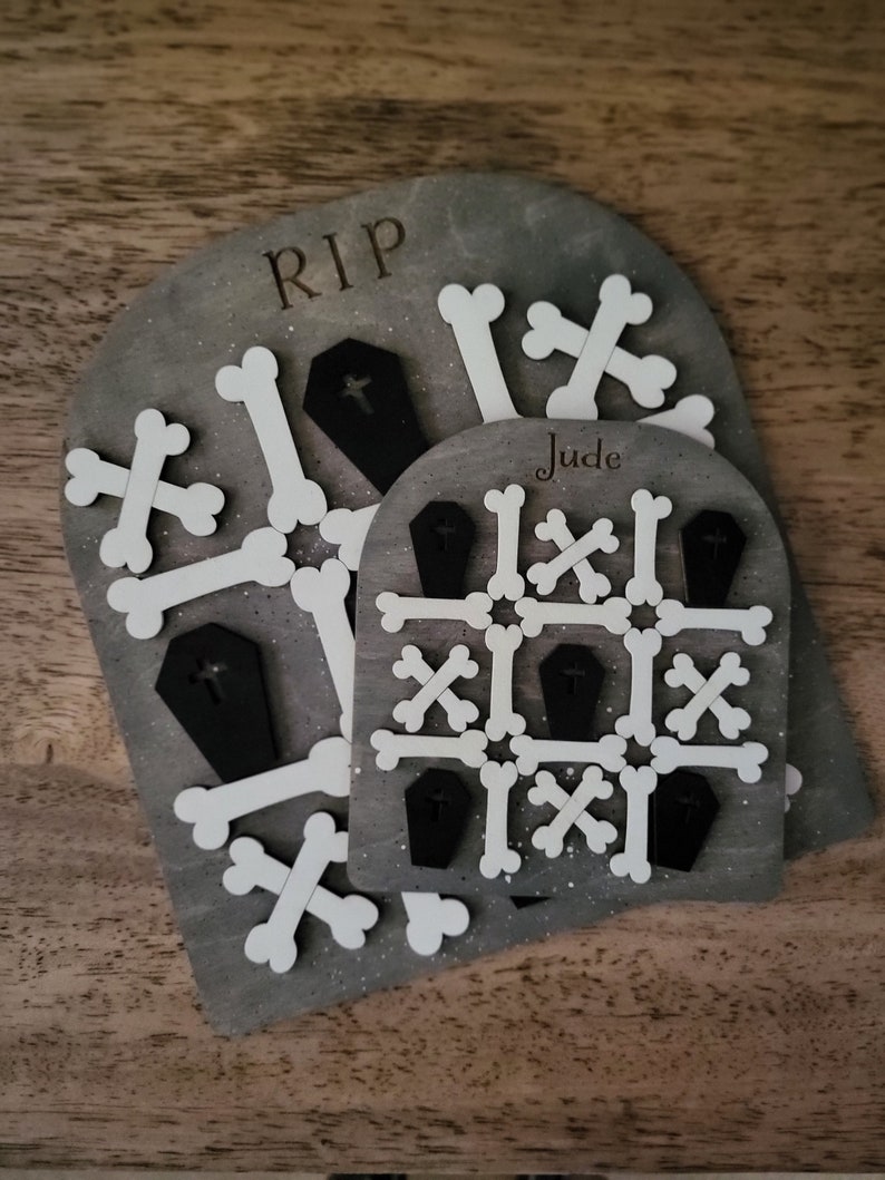 Bones Tic-tac-toe Halloween SVG File, Glowforge Download, Laser Cut ...
