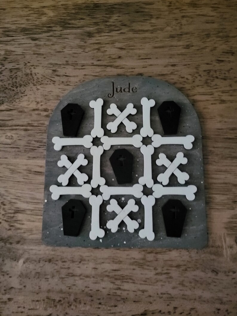 Bones Tic-tac-toe Halloween SVG File Glowforge Download - Etsy