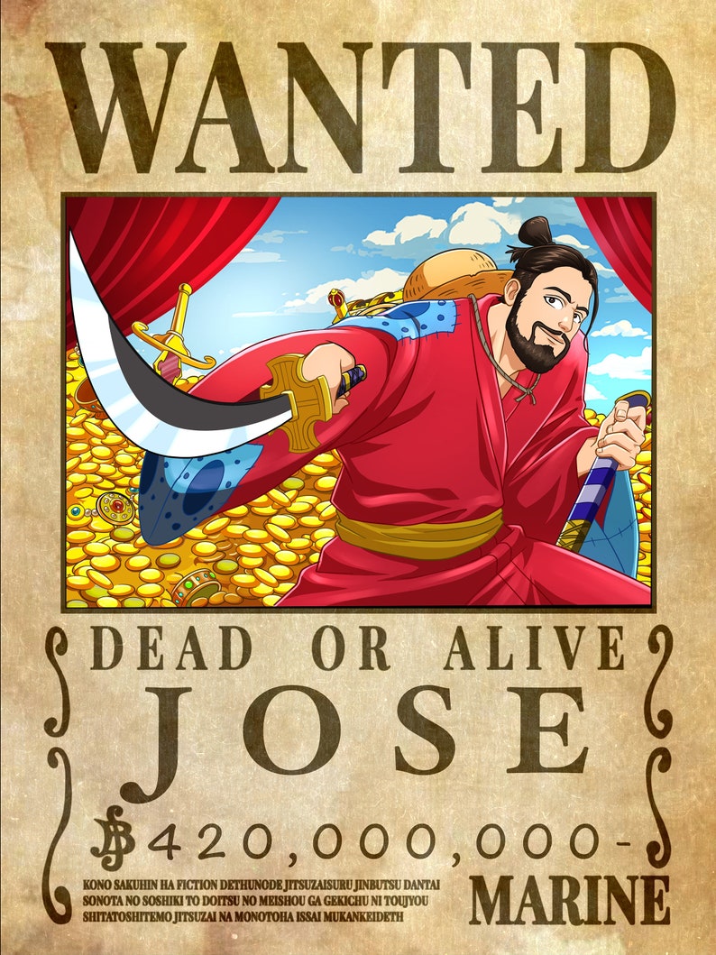 Custom Anime Wanted Poster From Photo | Standard or Cinematic Edition ...
