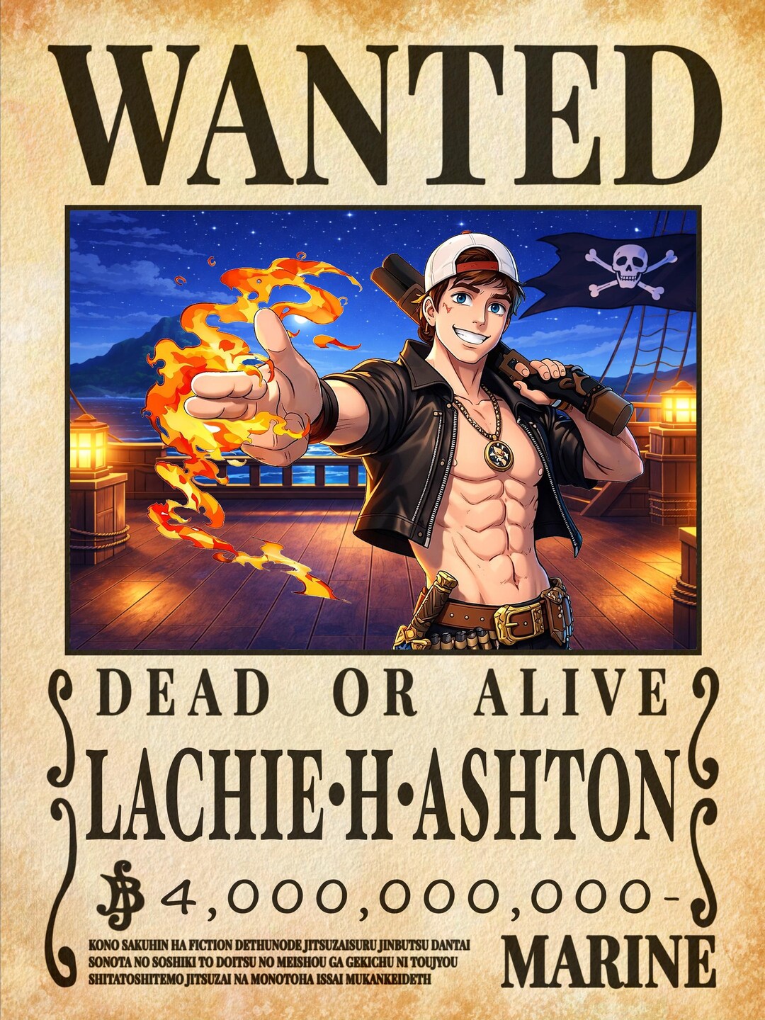 Custom Anime Wanted Poster From Photo | Standard or Cinematic Edition ...