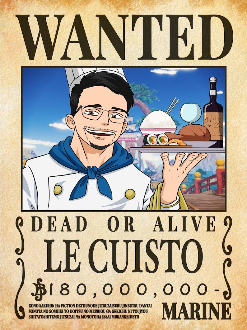 Custom Anime Wanted Poster: Pirate Couple Portrait, Personalized Item ...