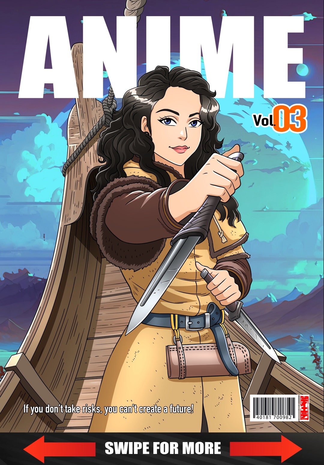 Custom Anime Magazine Cover Art: Personalized Comic Poster (digital) - Etsy