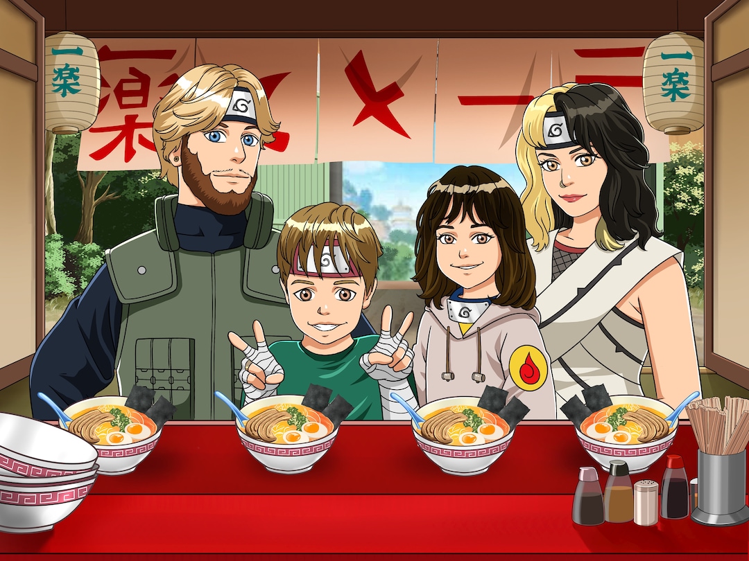 Custom Ramen Shop Anime Portrait, Personalized Illustration (digital ...
