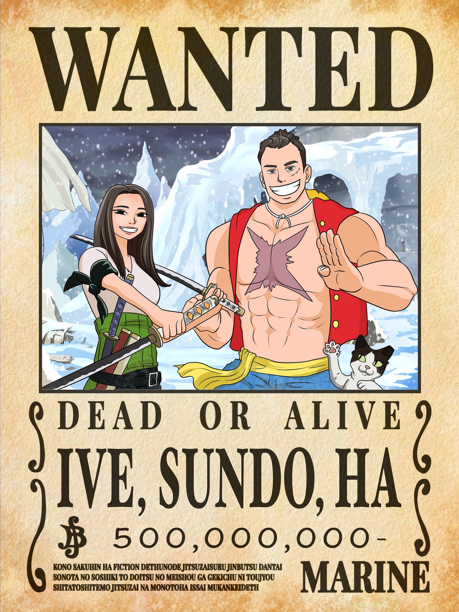 Fully Custom Anime Wanted Poster Portrait in Wanted Poster - Etsy