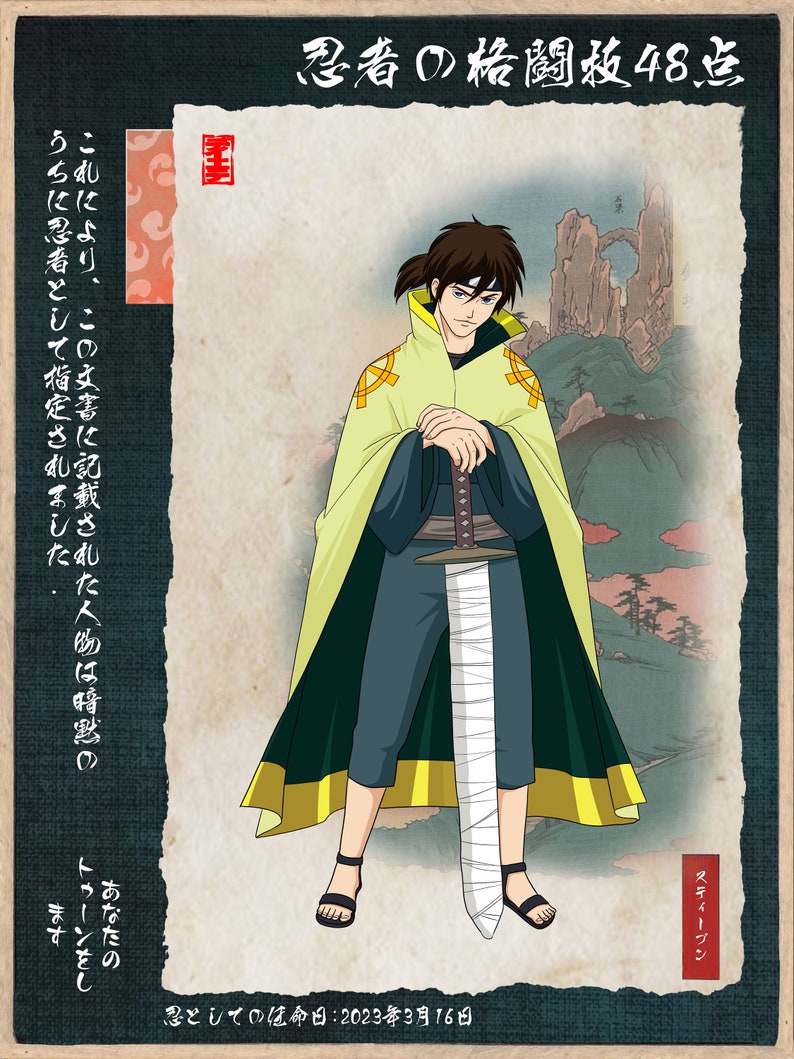 Fully Custom Ninja Custom Anime Secret Document of Shinobi - Etsy