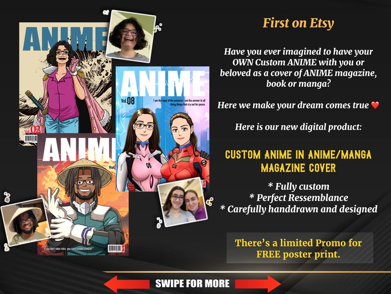 Custom Anime Magazine Cover: Personalized Comic Book Art (digital) - Etsy