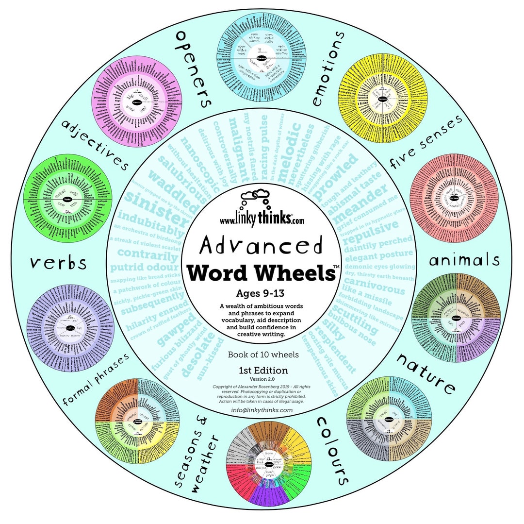 Linkythinks Advanced Word Wheel Book (9-13 Years) for Vocabulary ...