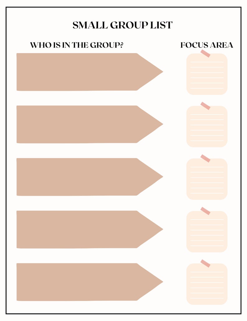 Digital Printable Master Small Group Schedule Planner - Etsy