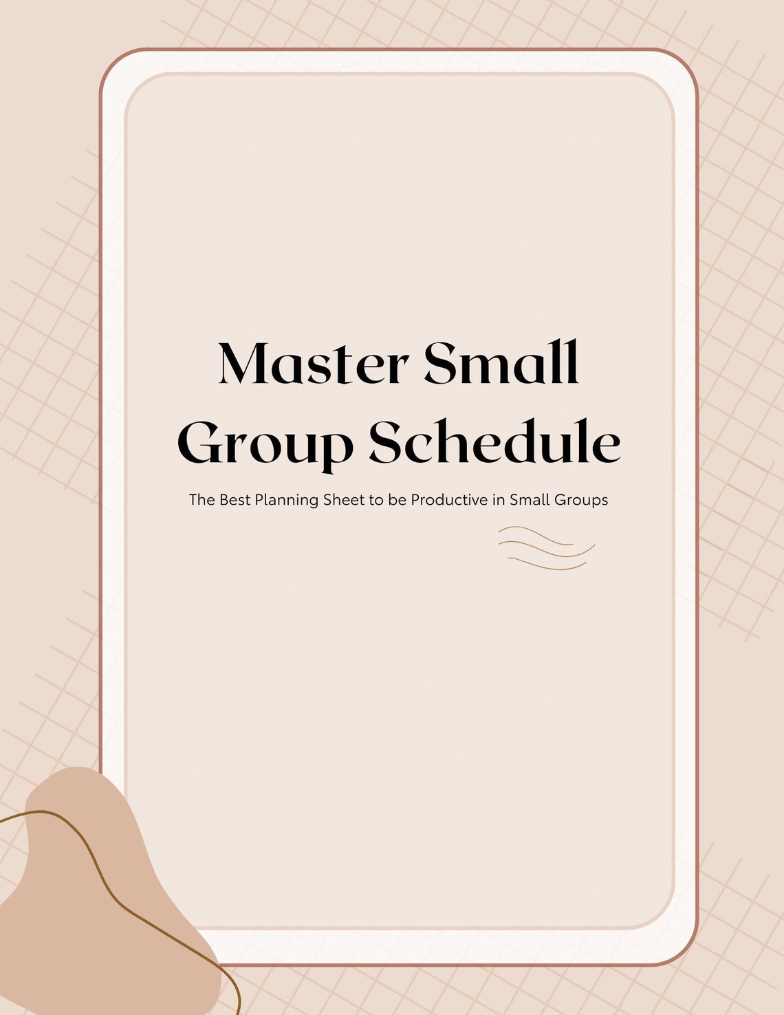 Digital Printable Master Small Group Schedule Planner - Etsy