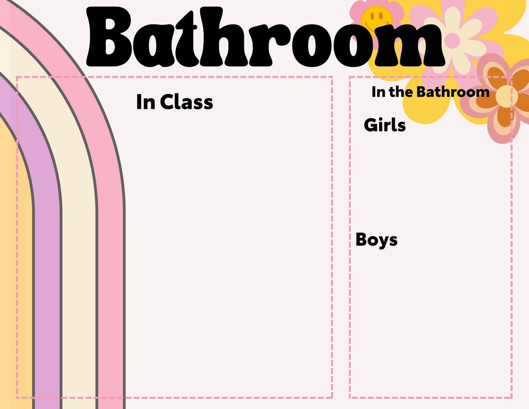 Who is in the Bathroom Chart Classroom Organization Elementary Teacher ...