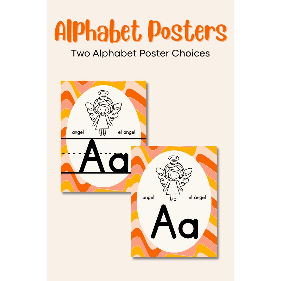 Bilingual Bright Retro Groovy Classroom Decor | Bundle Colorful Vintage ...