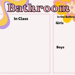 Who is in the Bathroom Chart Classroom Organization Elementary Teacher ...