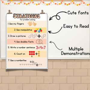 Math Strategies Anchor Chart Easy Print Digital Download Adding Groovy ...