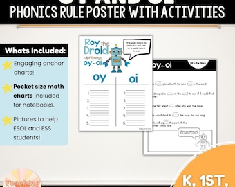 Oi and Oy Phonics Poster, Mini Lesson, & Worksheets | First Grade ...